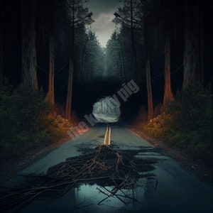 Gothic Horror Road Digital Paper Bundle: Dark Fantasy Backgrounds ...