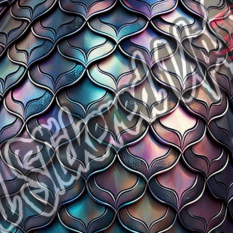 Metallic Dragon Scales Skin Mythical Gothic Digital Papers / - Etsy