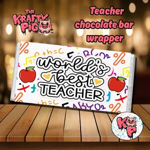 Personalized Teacher Chocolate Bar Wrapper: School Leavers Gift ...