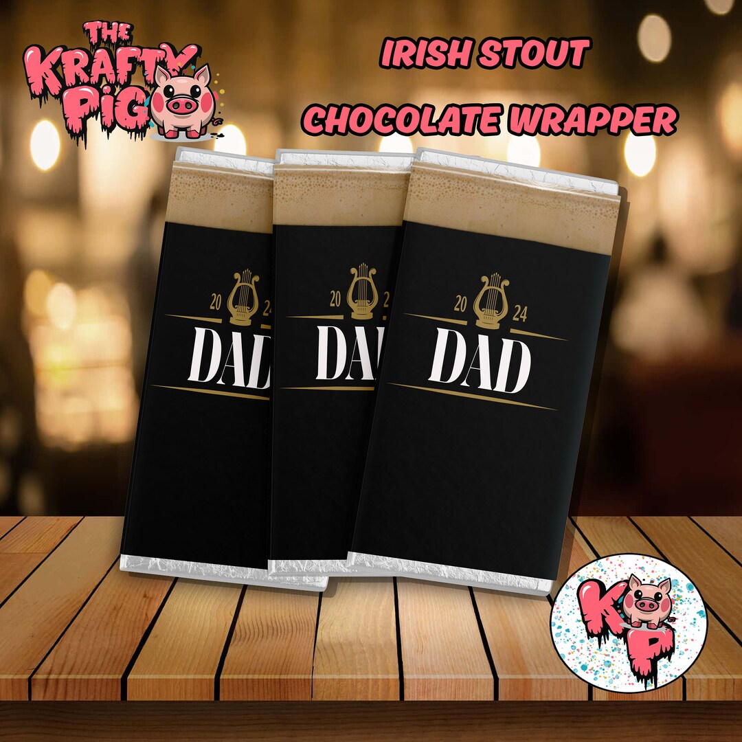 IRISH STOUT Chocolate Wrapper, Birthday Gift, Chocolate Bar, Candy Bar ...