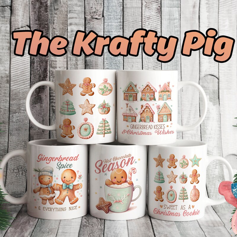 Gingerbread Mug Sets - Etsy