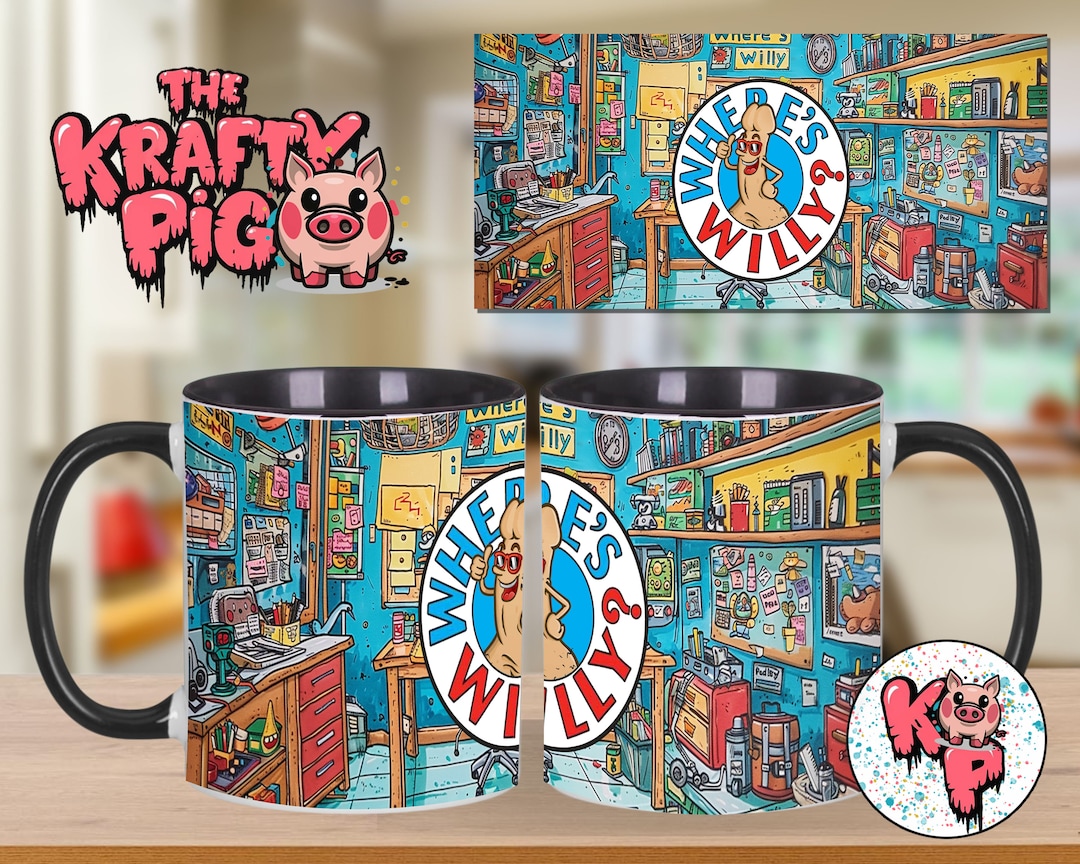 Funny "where's Willy" Mug Wrap: Sublimation PNG (digital Download ...