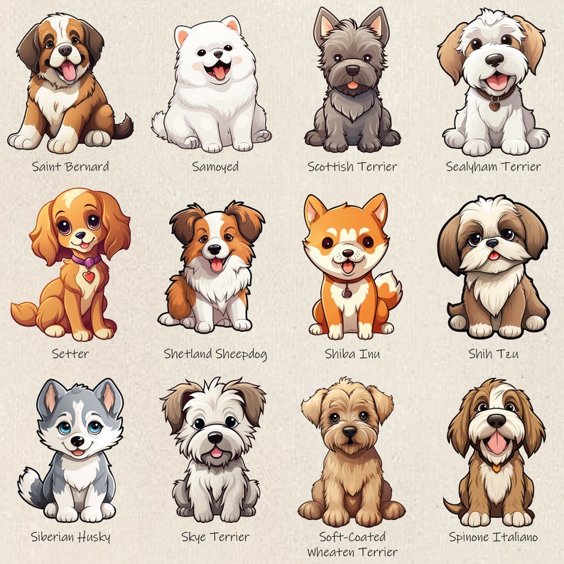 100 Puppy Clipart Bundle, Puppy Png Bundle, Puppies Clipart Bundle, Dog ...
