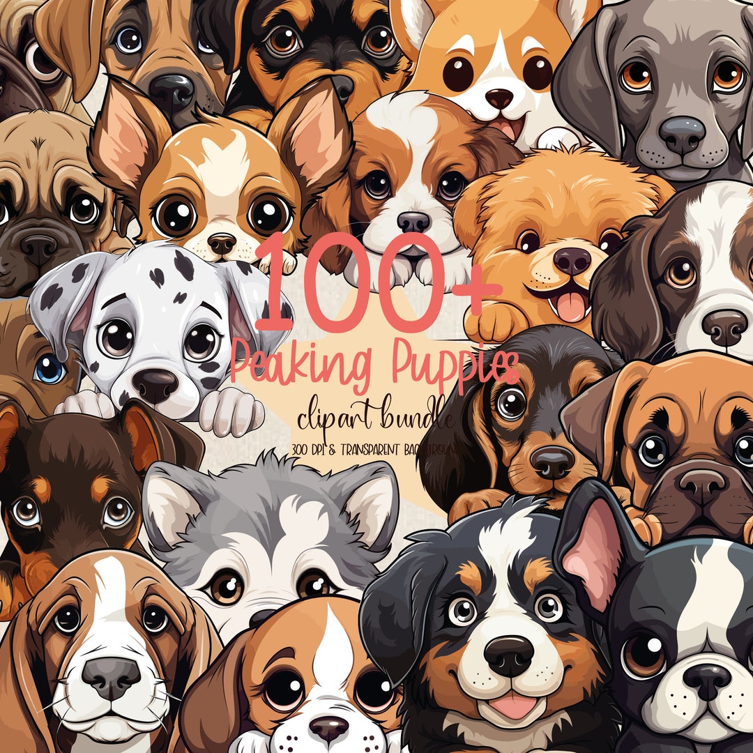 100+ Peaking Puppies Clipart Bundle Puppy Png Bundle Puppies Clipart ...