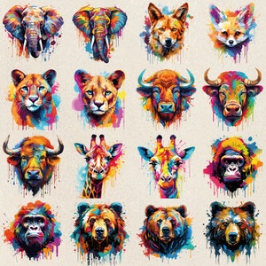 100+ Colorful Animals T-shirt Design Bundle, Animals Clipart Bundle ...