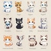 100 Cute Cats Clipart Bundle Kitten Png Bundle Kitten Clipart - Etsy