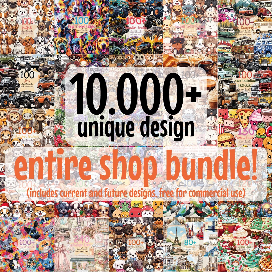 Entire Shop Bundle, Whole Shop Clipart Bundle, Entire Shop Bundle ...