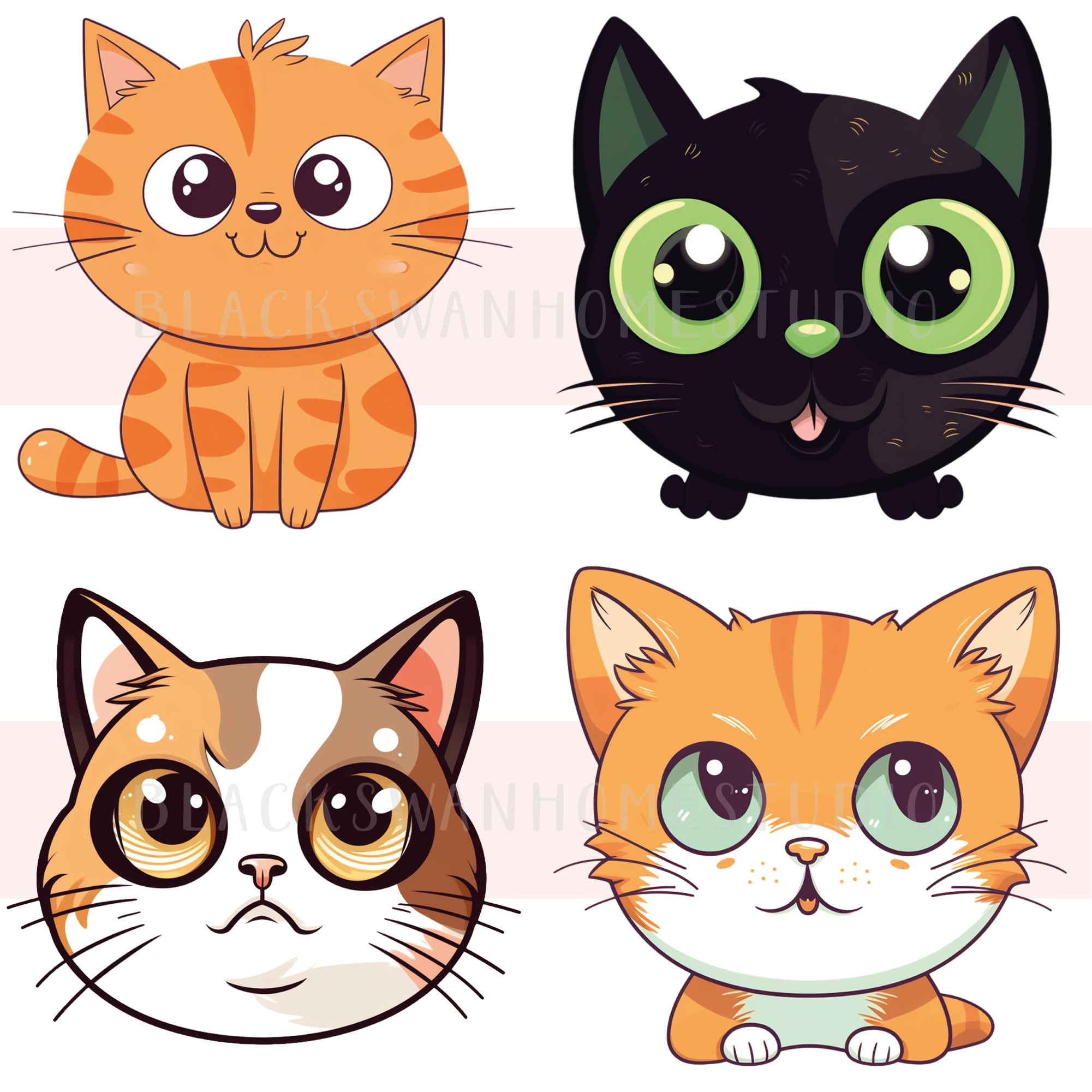 Cute Cats Clipart Bundle Cute Cats Png Files for Sublimation - Etsy