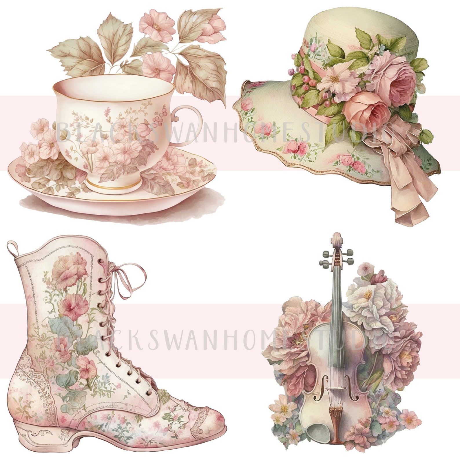 Pastel Painting Vintage Items Png Bundlevintage Png - Etsy