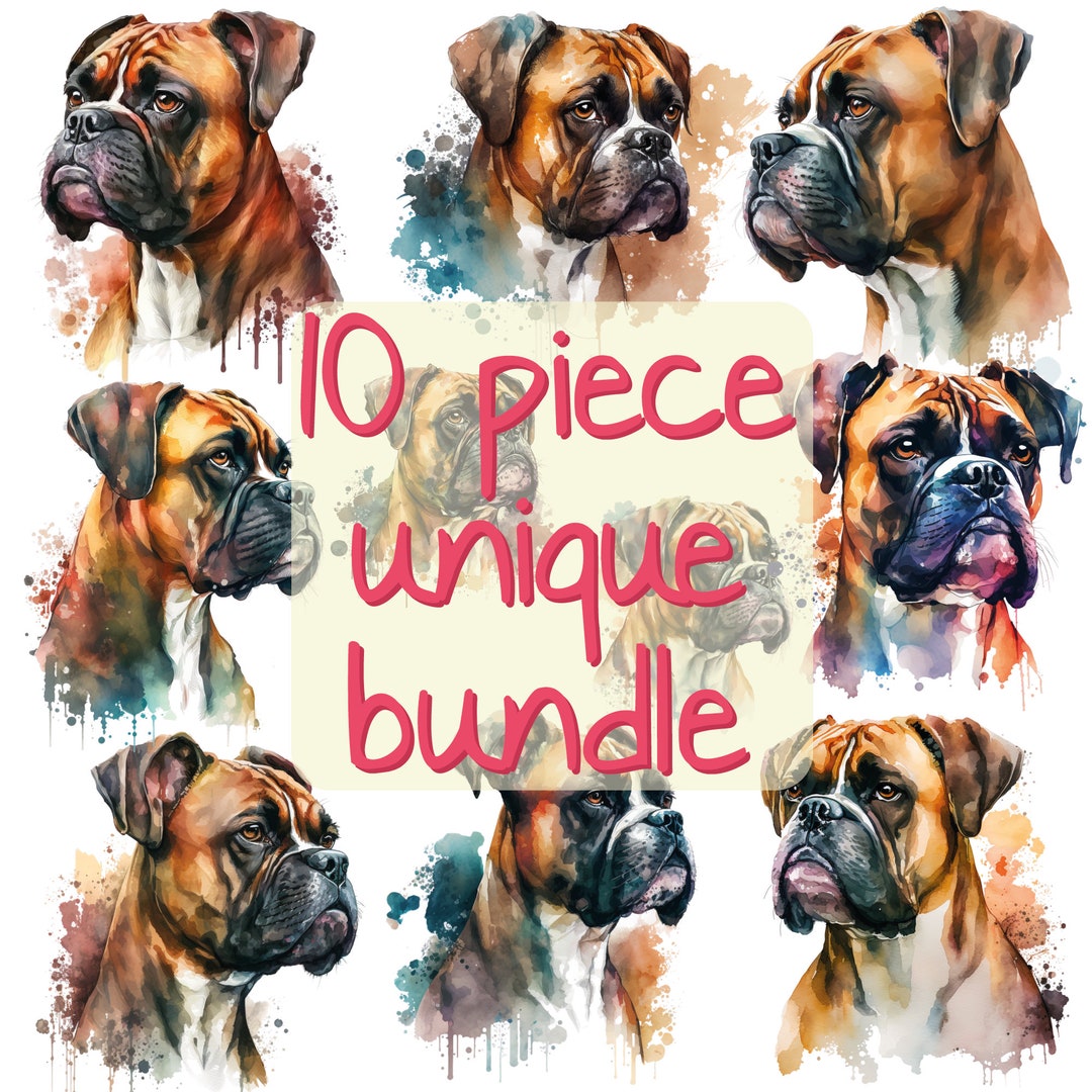 Boxer Dog Clip Art Png, Boxer Dog Png Bundle, Dog Clip Art , Dog ...