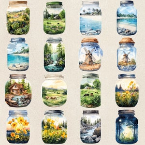 100 Magical Jars Clipart Bundle Scrapbooking Material Set Digital Junk ...