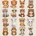 100 Chibi Wild Animals Png Bundle Baby Animals Clipart Set - Etsy