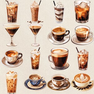 100+ Coffee Clipart Bundle Coffee Png Bundle Coffee Set Png Coffee ...