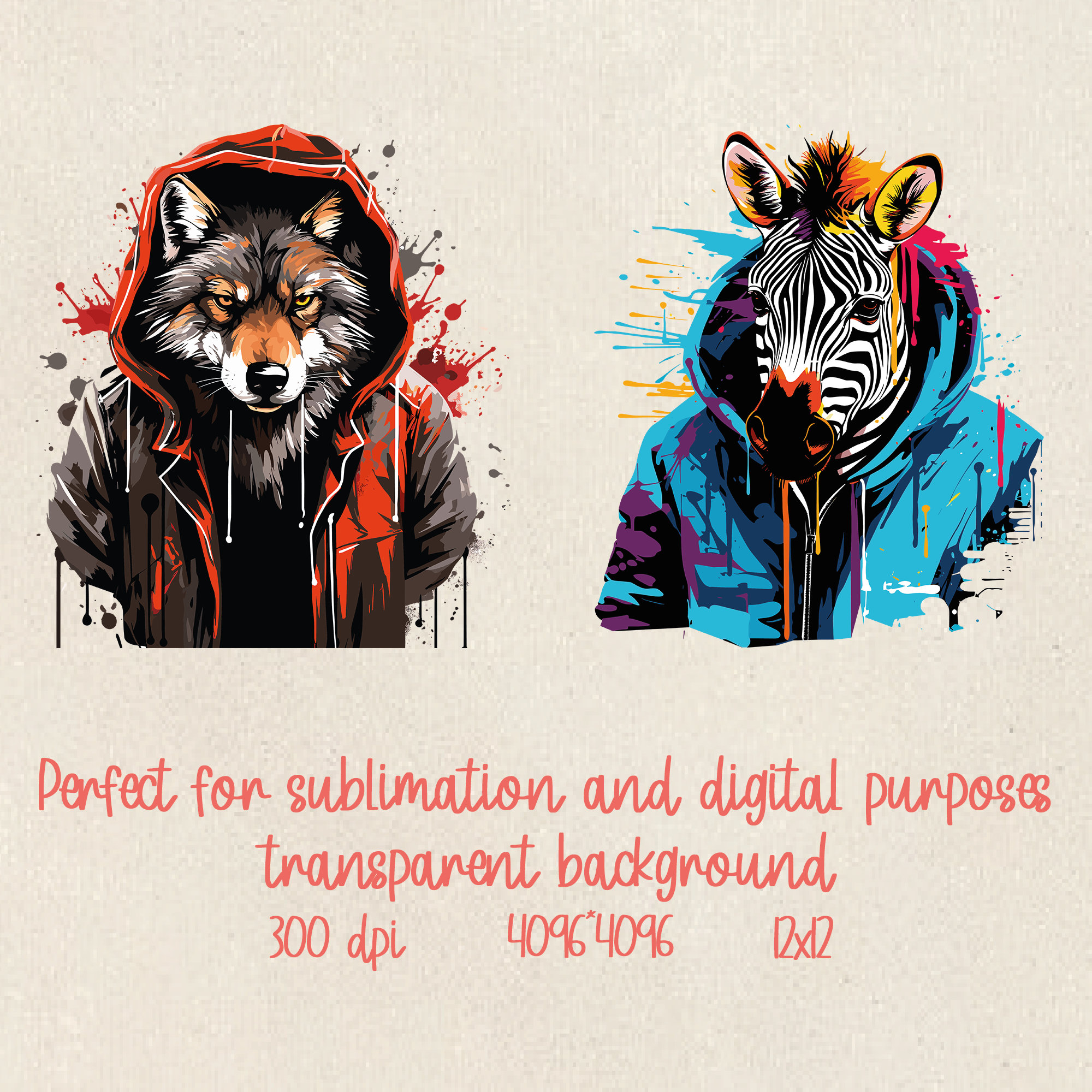 100+ Fancy Animals T-shirt Design Bundle, Cool Animals Png Bundle ...