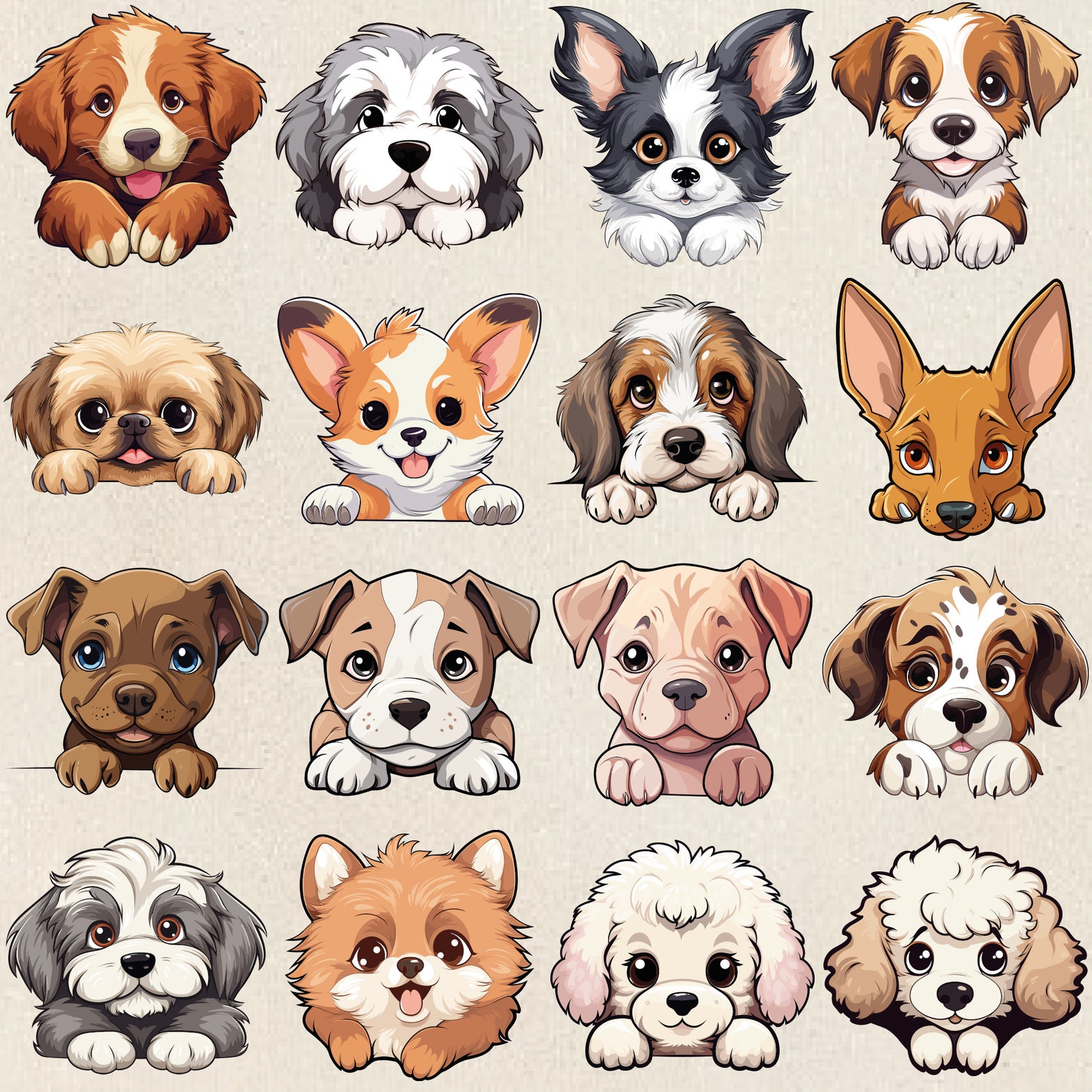 100+ Peaking Puppies Clipart Bundle Puppy Png Bundle Puppies Clipart ...