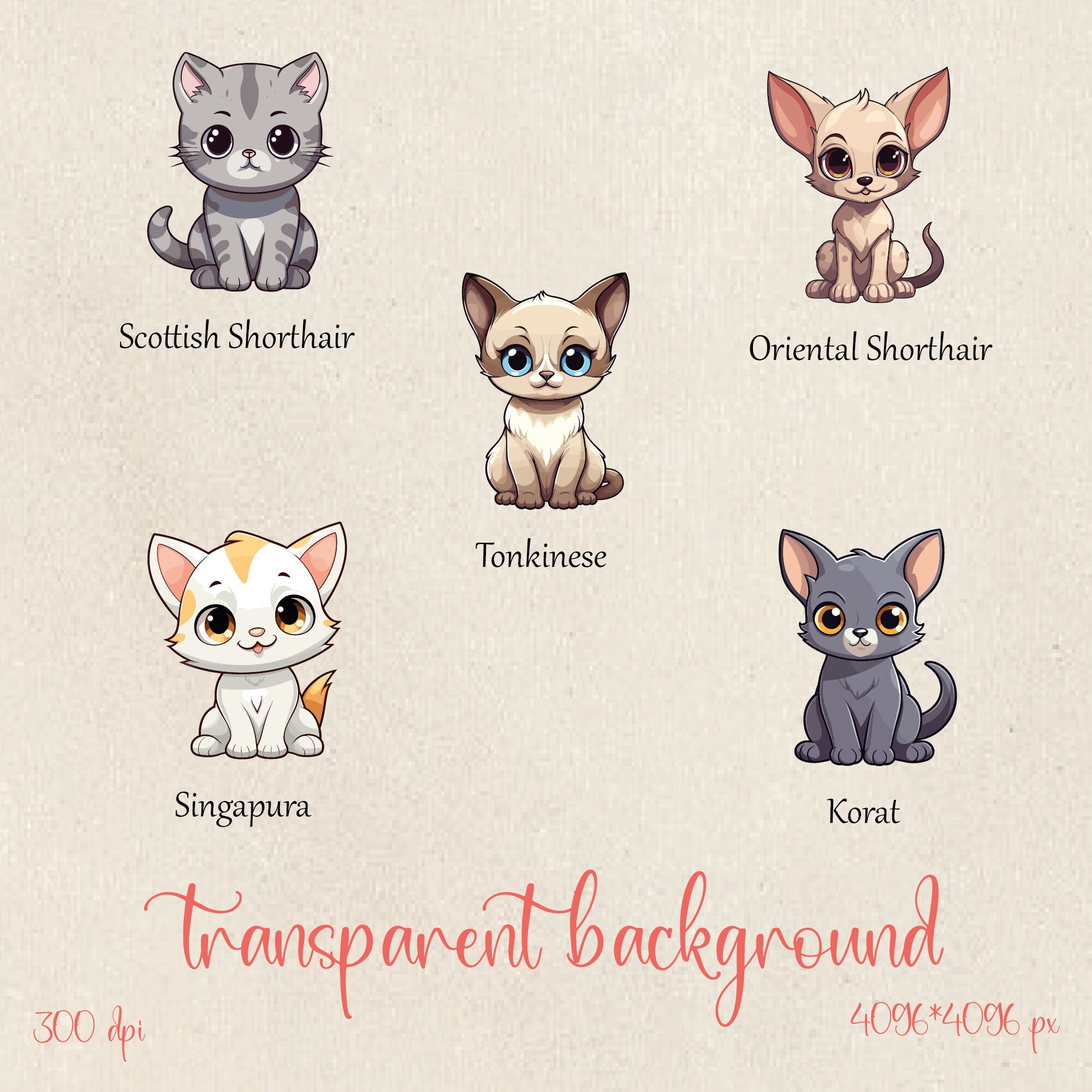 100 Cute Cats Clipart Bundle Kitten Png Bundle Kitten Clipart Bundle ...