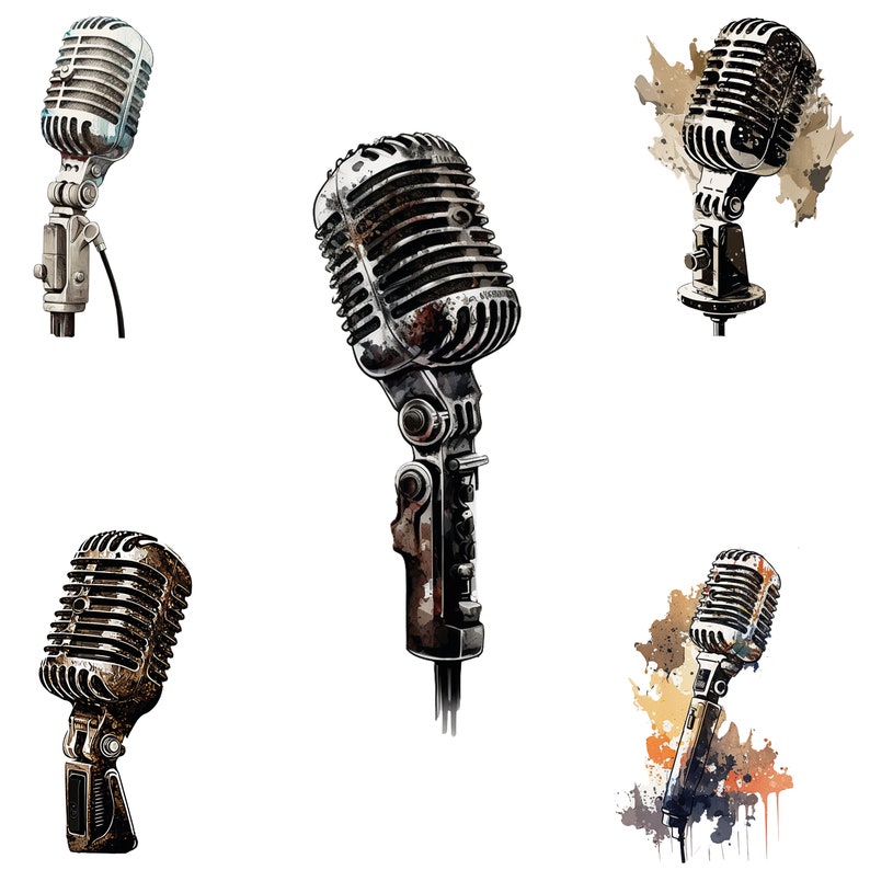 Vintage Condenser Microphone Png Bundle Condenser Microphone - Etsy