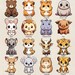 100 Chibi Wild Animals Png Bundle Baby Animals Clipart Set - Etsy