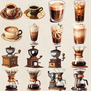 100+ Coffee Clipart Bundle Coffee Png Bundle Coffee Set Png Coffee ...