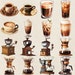 100 Coffee Clipart Bundle Coffee Png Bundle Coffee Set Png Coffee ...