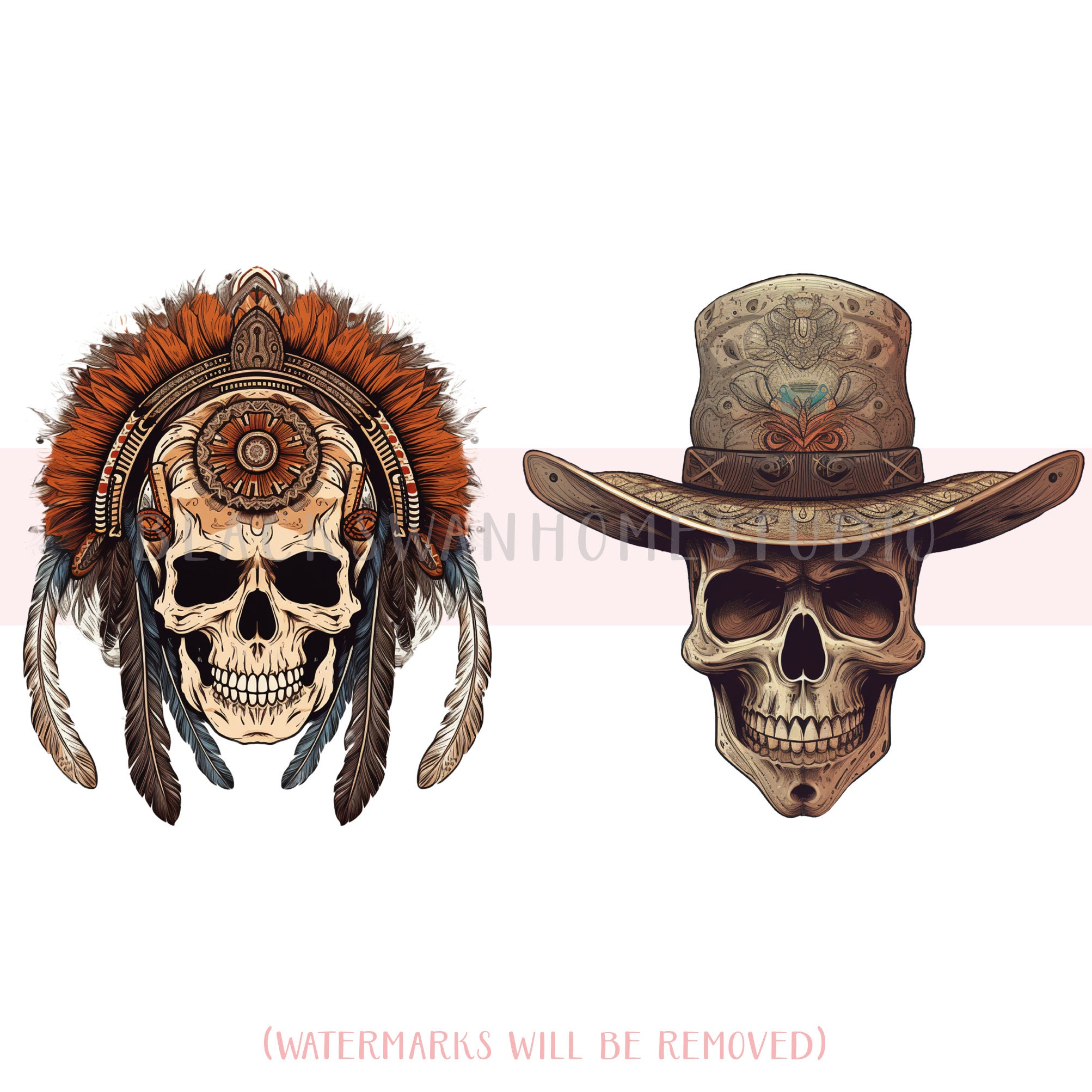 Western Skull Sublimation Designs for Shirts Western Png for - Etsy