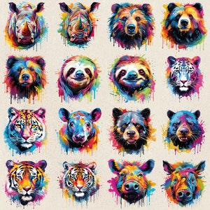 100+ Colorful Animals T-shirt Design Bundle, Animals Clipart Bundle ...