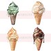 Watercolor Ice Cream Clipart Bundle, Ice Cream Png Bundle, Ice Cream ...
