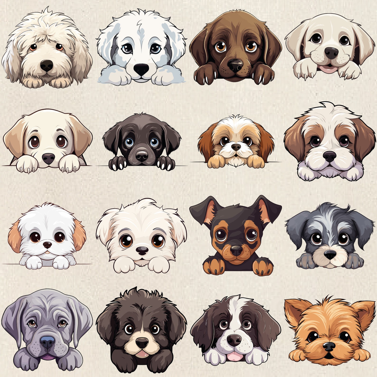 100+ Peaking Puppies Clipart Bundle Puppy Png Bundle Puppies Clipart ...