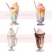 Watercolor Milkshake Clipart Bundle, Milkshake Png Set , Milkshake Png ...