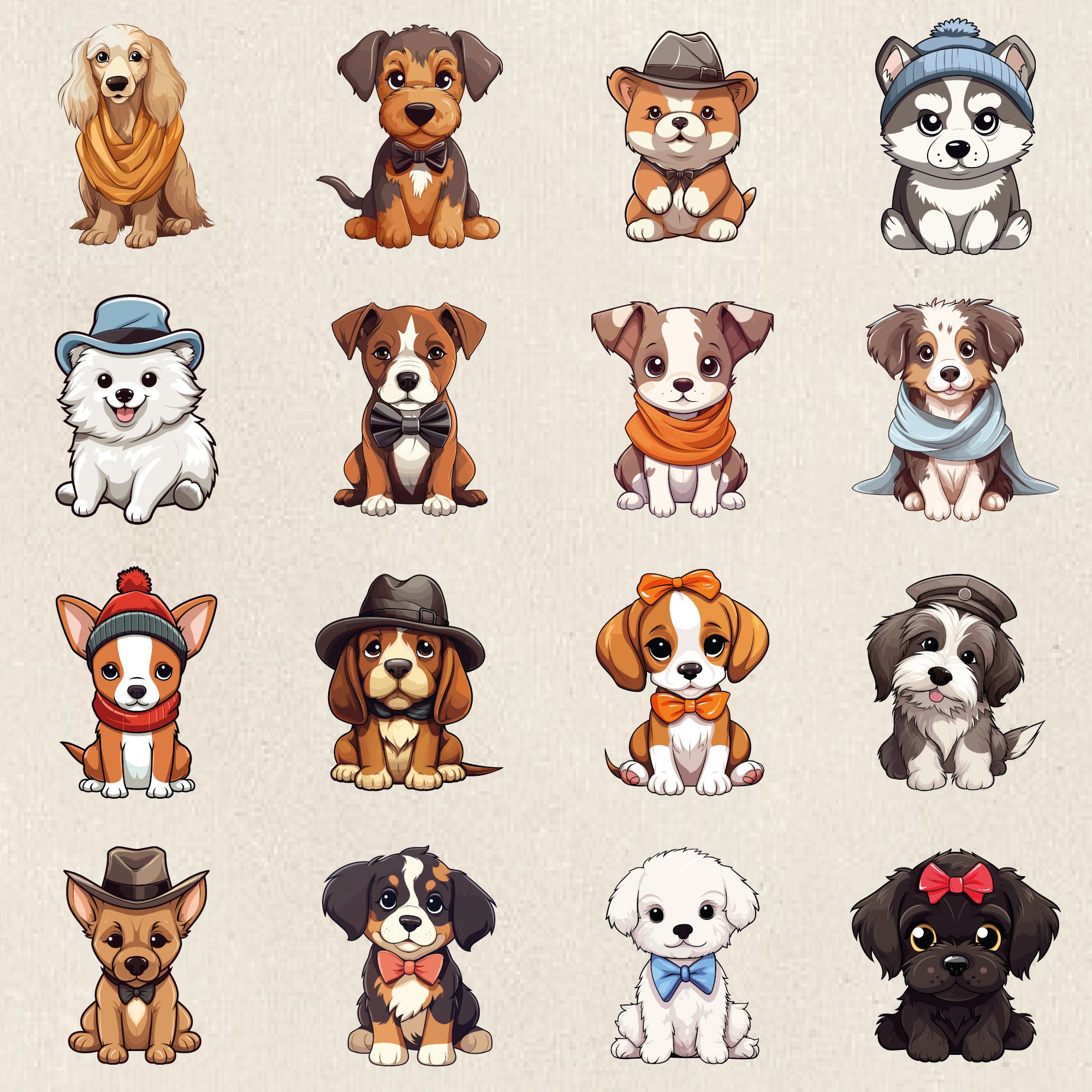 100+ Puppies With Accessories Png, Puppy Png Bundle, Puppies Clipart ...