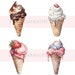 Watercolor Ice Cream Clipart Bundle, Ice Cream Png Bundle, Ice Cream ...