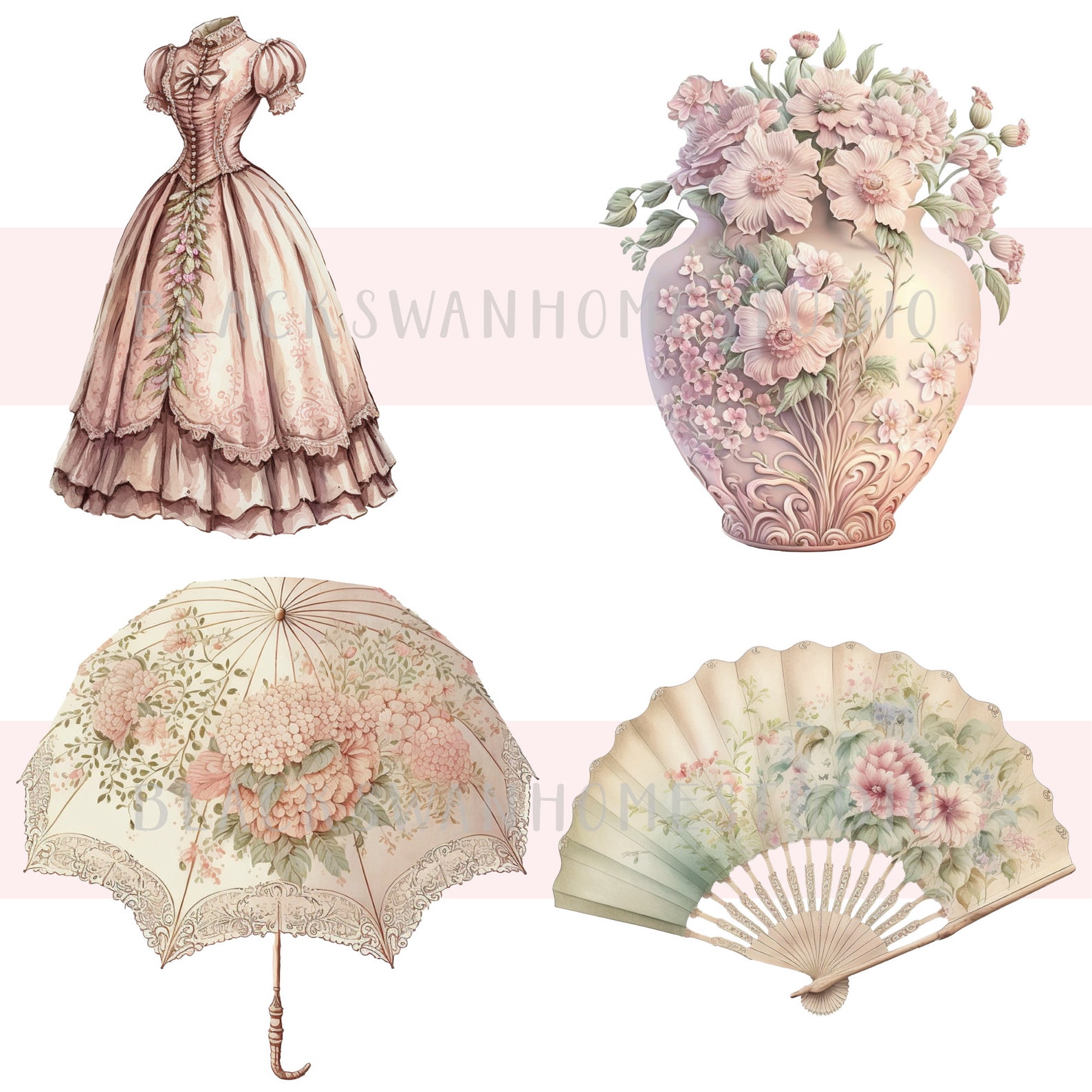 Pastel Painting Vintage Items Png Bundlevintage Png - Etsy