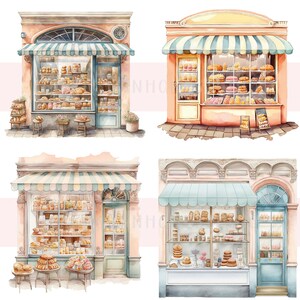 Watercolor Bakery Clipart Png Bundle Bakery Clipart Junk - Etsy UK
