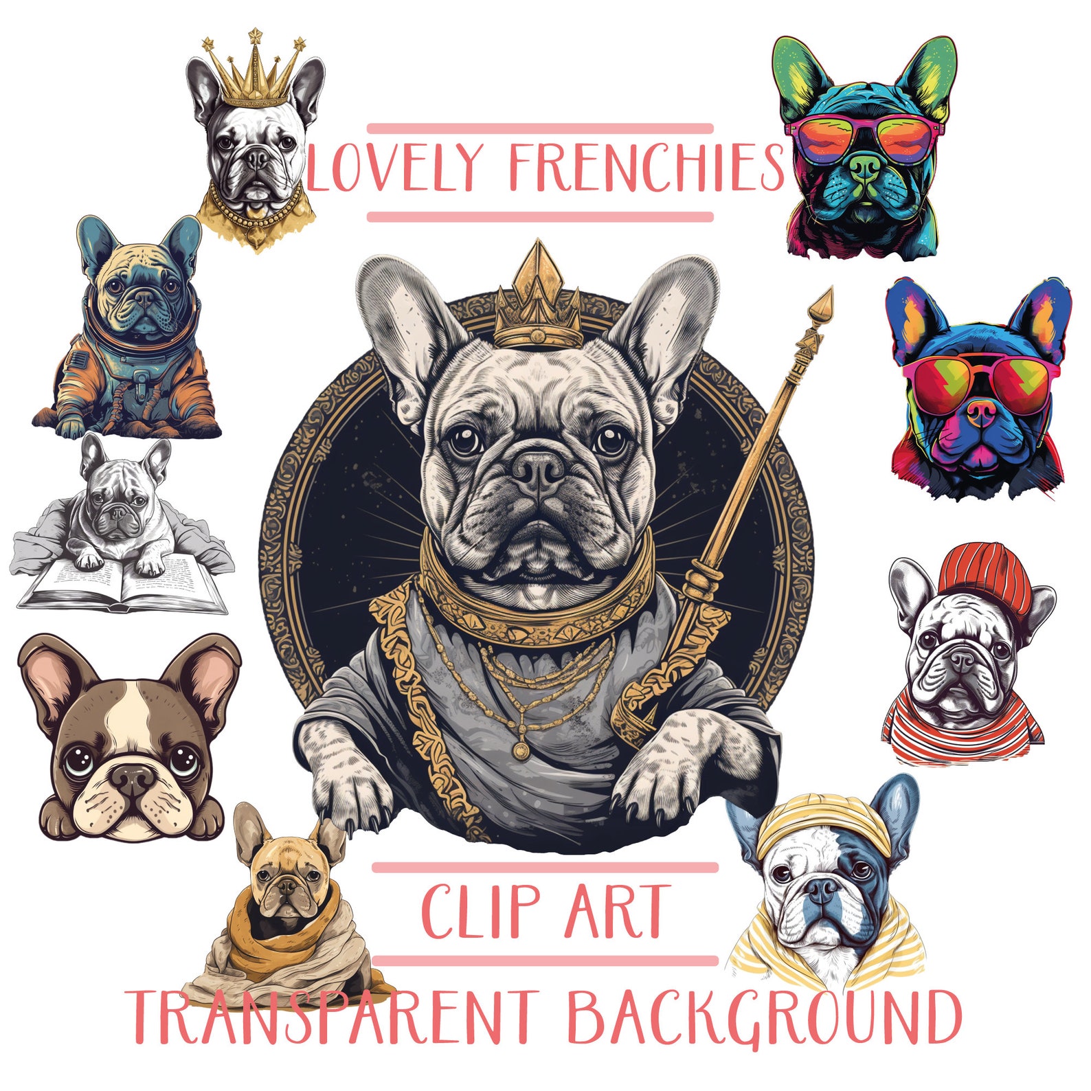 French Bulldog Clipart Png Bundle French Bulldog Png Pack - Etsy