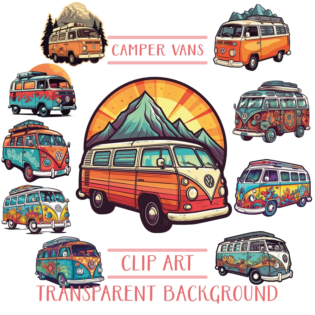 Campervan Clipart Bundle Campervan Png Bundle Camper Van - Etsy Australia