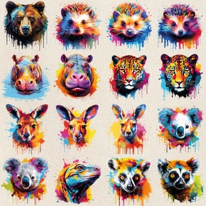 100+ Colorful Animals T-shirt Design Bundle, Animals Clipart Bundle ...