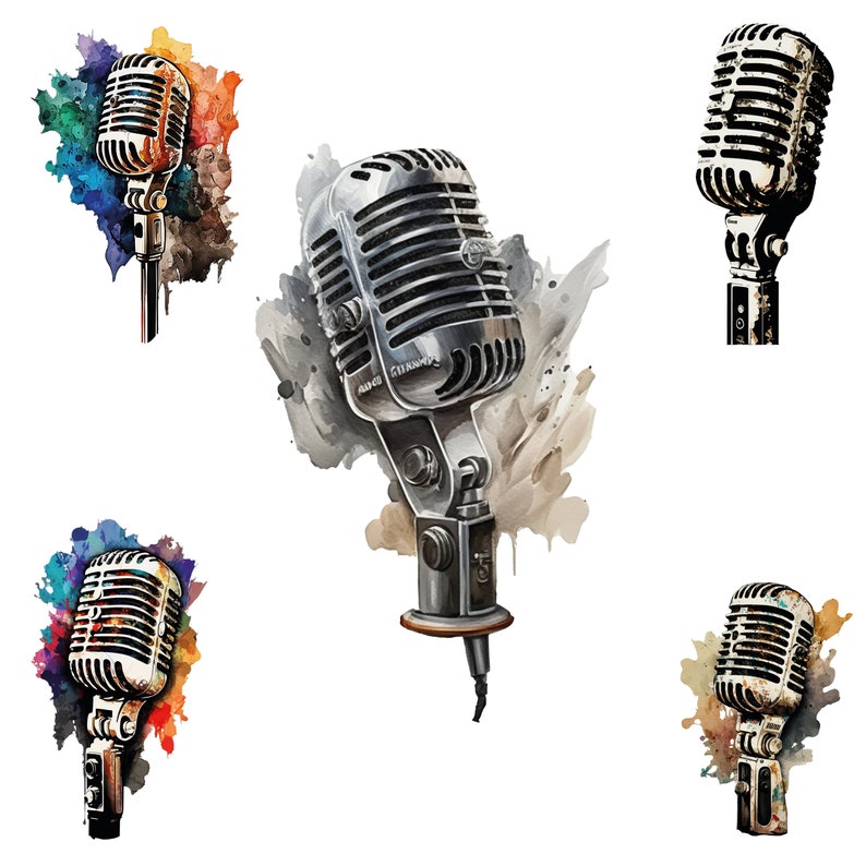 Vintage Condenser Microphone Png Bundle Condenser Microphone - Etsy