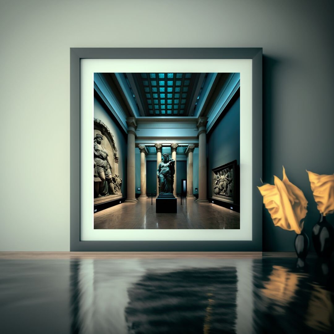 Indoor Sculpture Art Print Digital Art Print Mesmerizing - Etsy