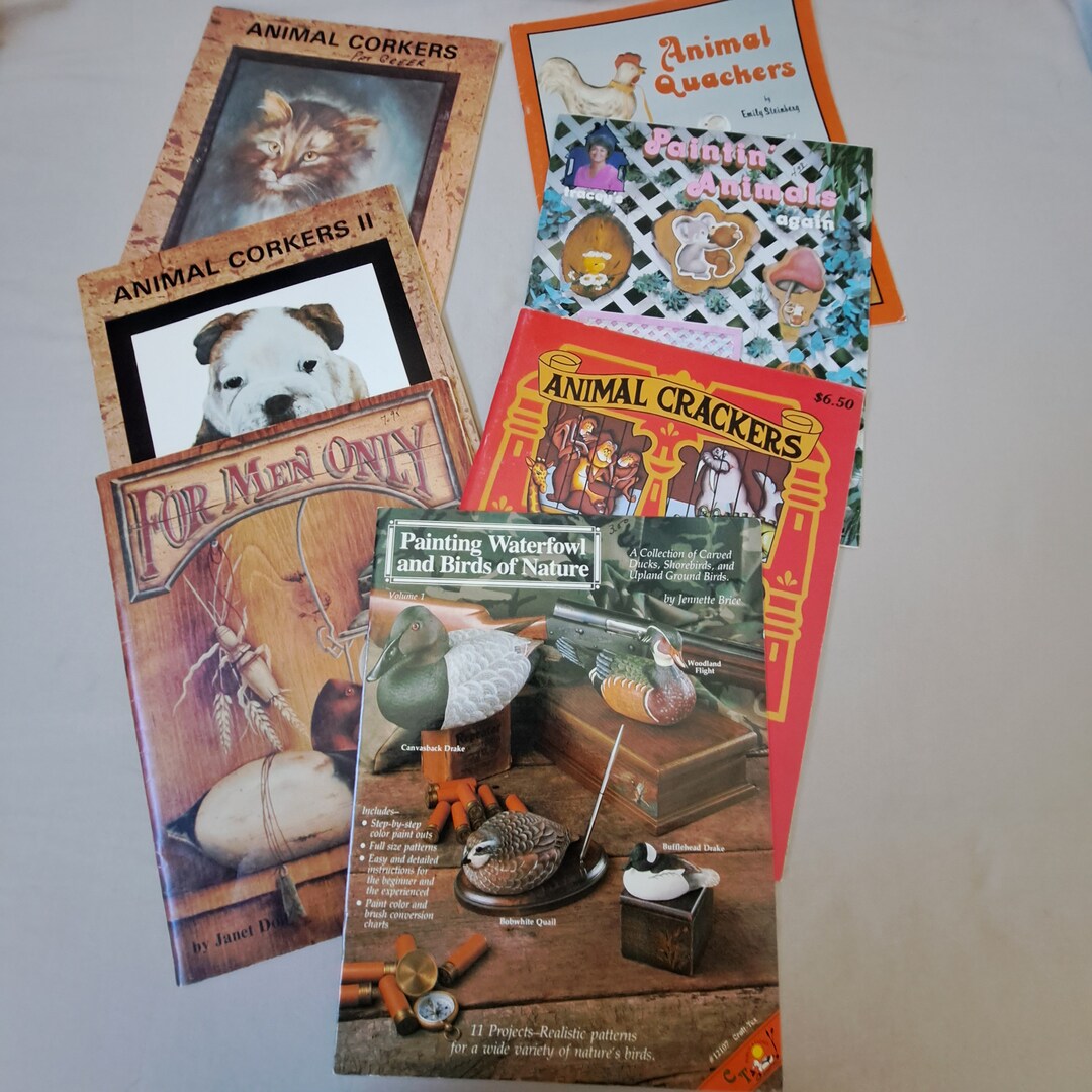 Set of 7 Vintage Animal Themed Painting Instruction/pattern Books - Etsy