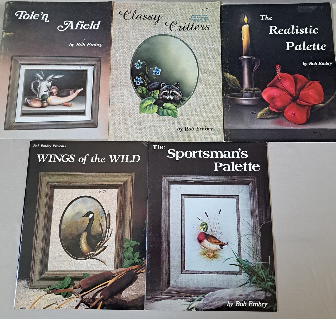 Set of 5 Vintage Bob Embry Painting Pattern & Instruction Books - Etsy