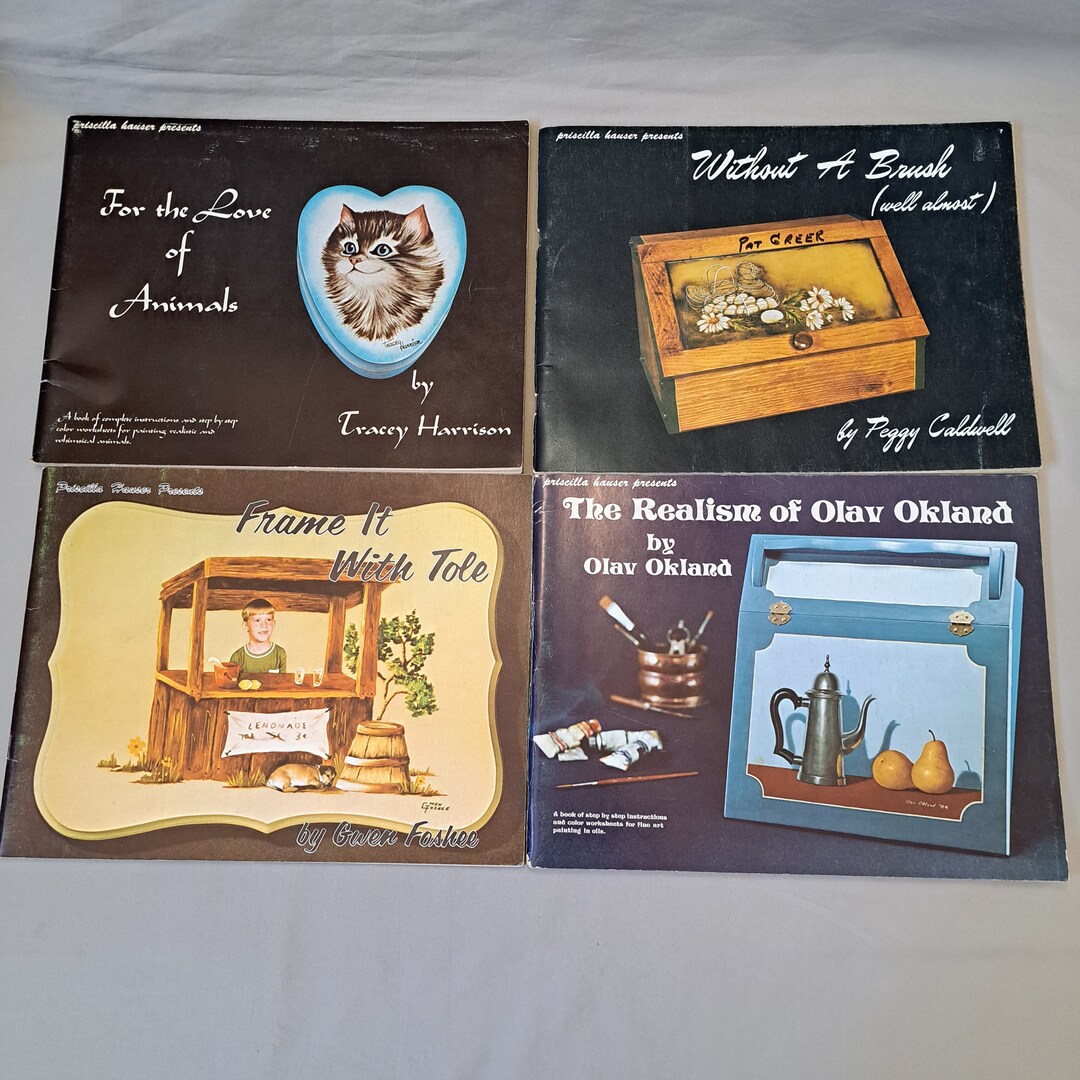 Lot of 4 Priscilla Hauser Presents Tole and Decorative Painting ...