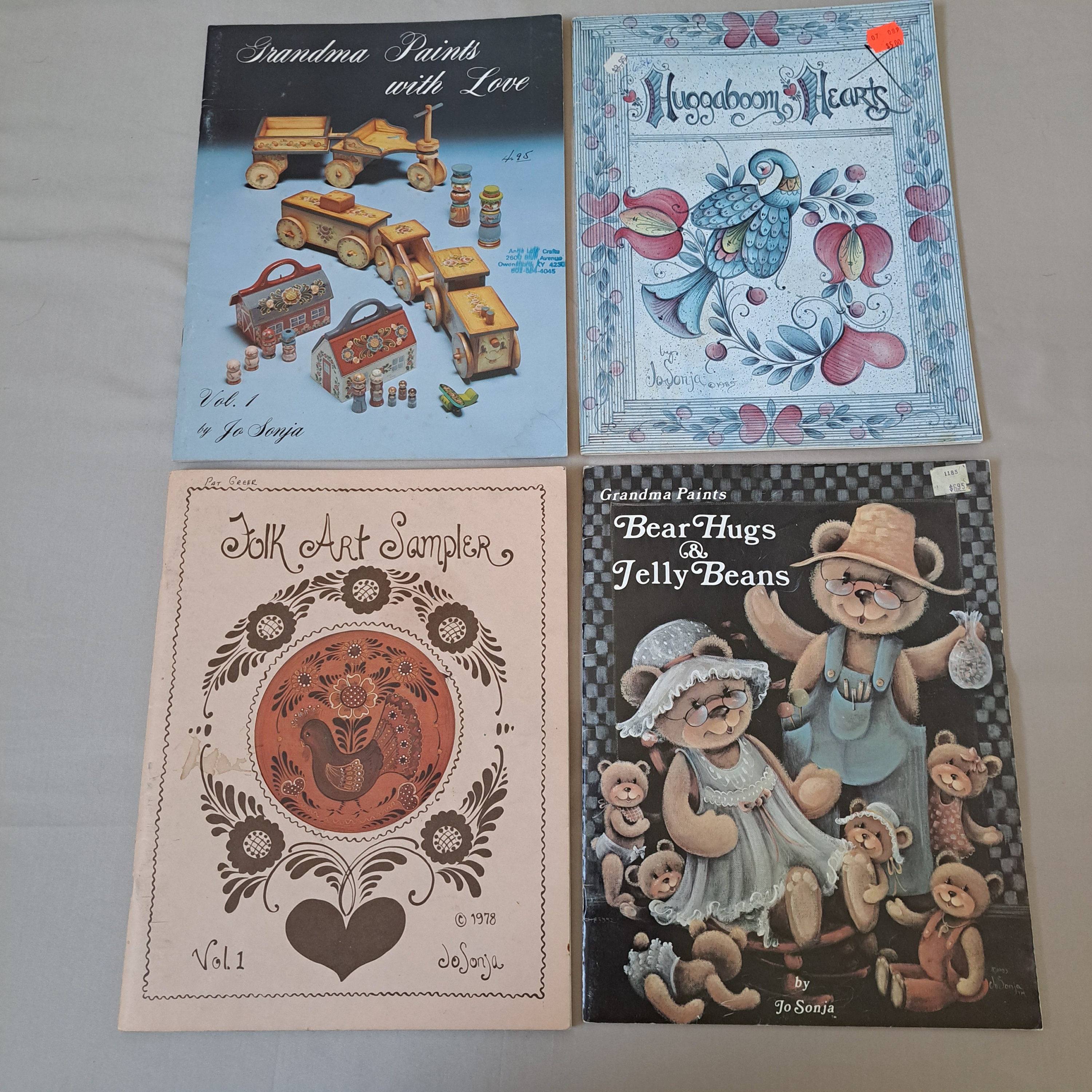 Set of 4 Vintage Jo Sonja Tole Painting Pattern/instruction - Etsy