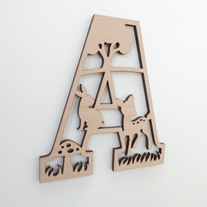 Woodland Animal Themed Wooden Letters Personalised Name Sign Children's ...