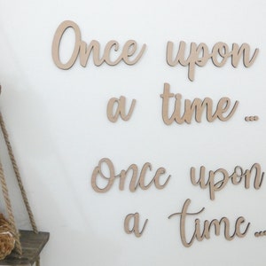 Once Upon A Time Wooden Nursery Decor Children's Bedroom Playroom Wall ...