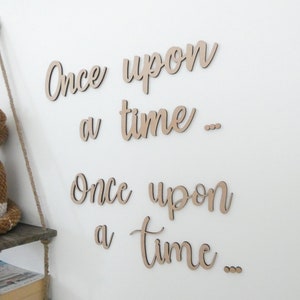 Once Upon A Time Wooden Nursery Decor Children's Bedroom Playroom Wall ...