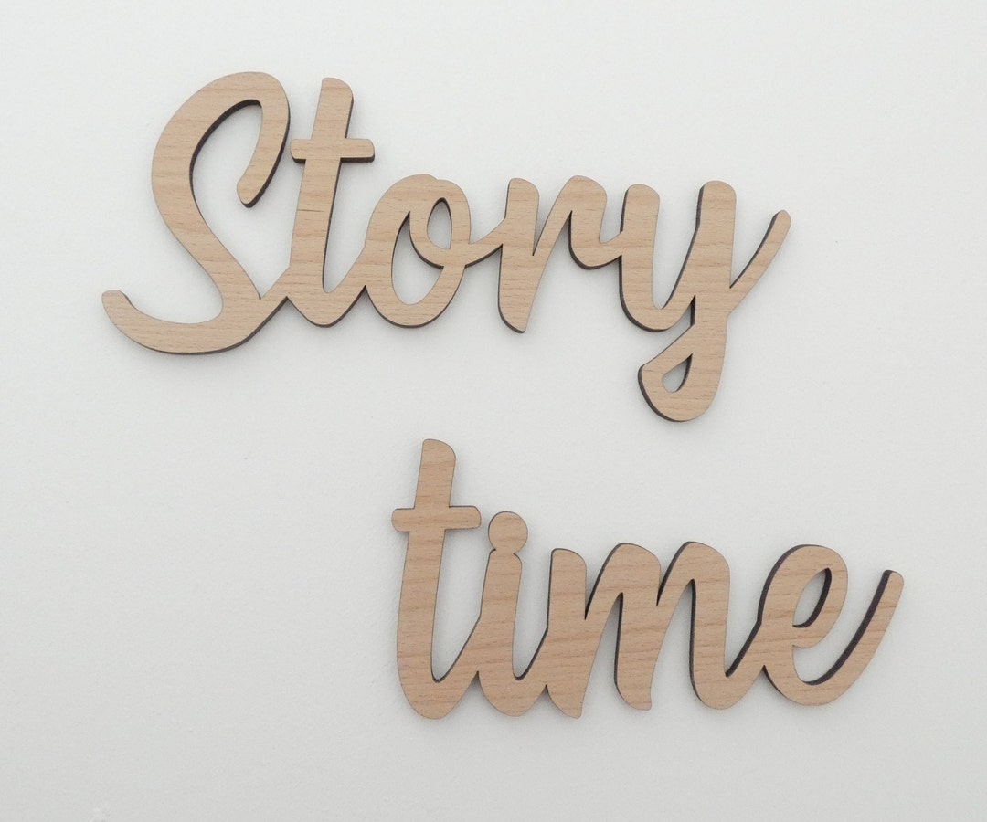 Story Time | Wooden Nursery Decor | Children's Bedroom Playroom Wall ...
