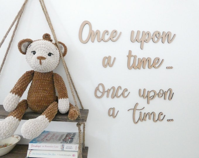 Once Upon A Time | Wooden Nursery Decor | Children's Bedroom Playroom ...
