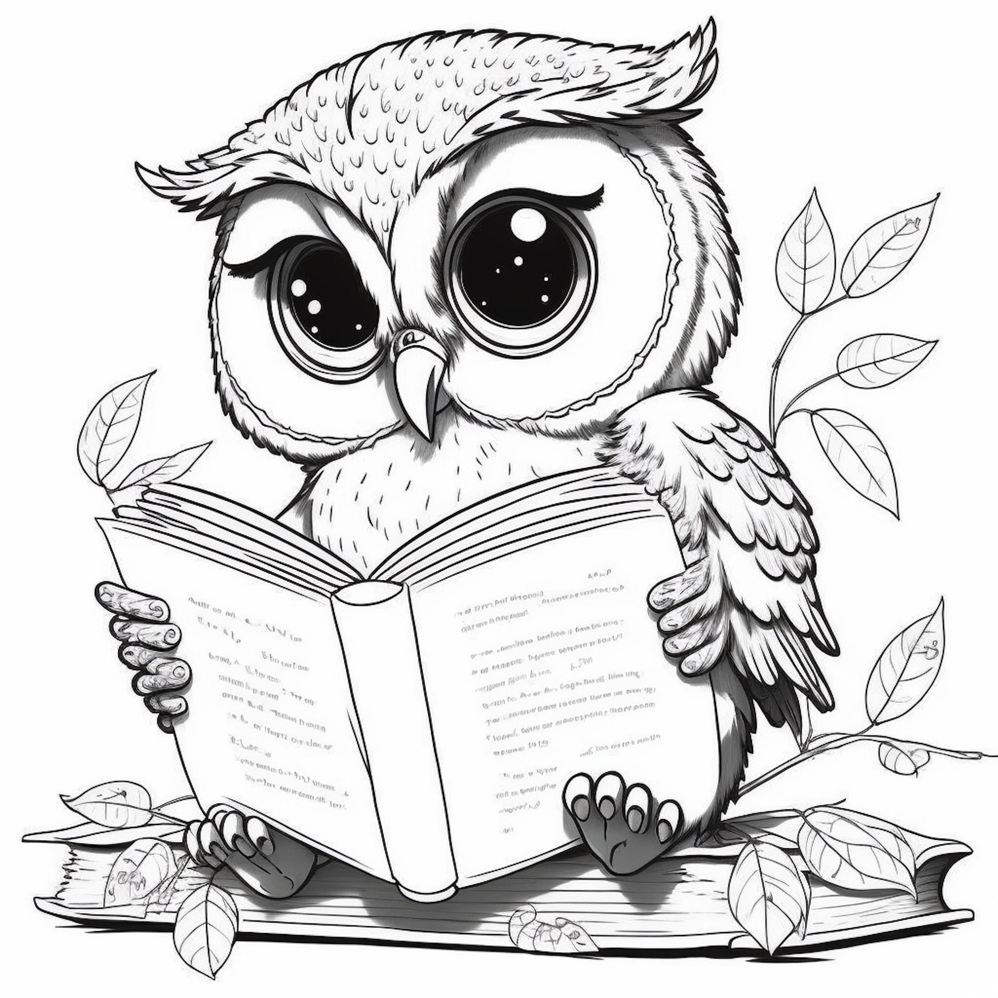 Cute Cartoon Animal Coloring Pages - Etsy