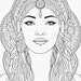 Female Portrait Coloring Pages - Etsy