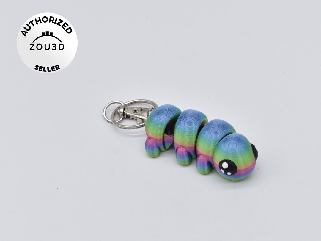 Baby Caterpillar Keychain Articulated Fidget Toy by ZOU3D - Etsy